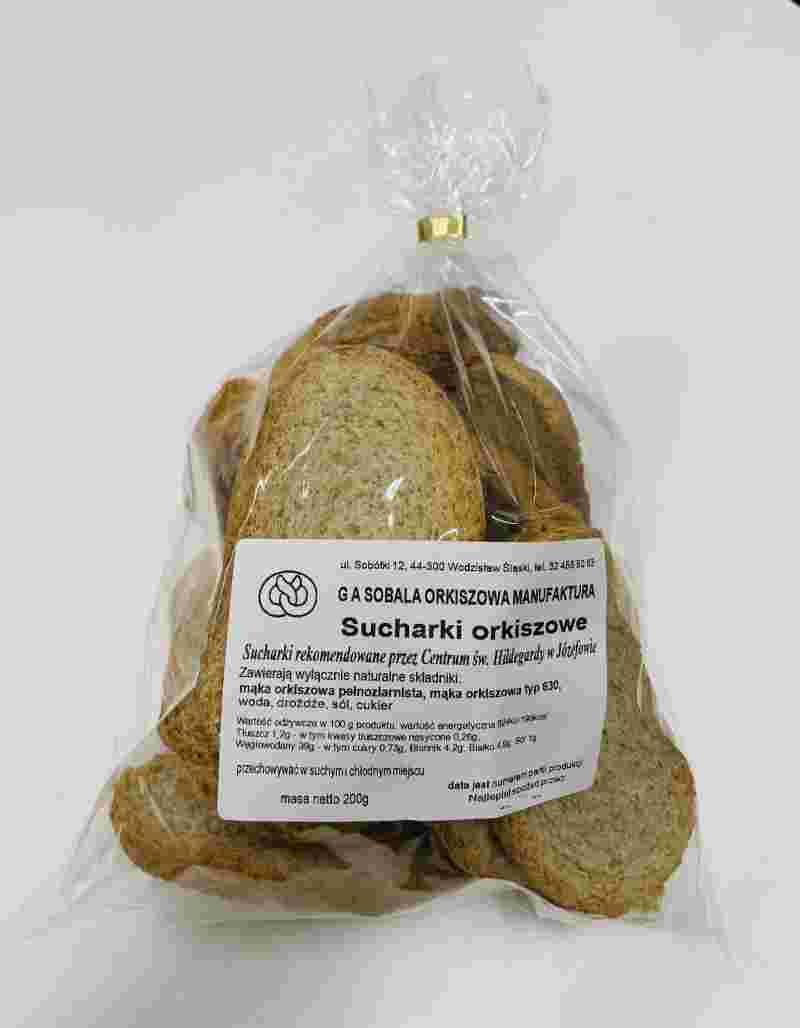 Sucharki Orkiszowe 200 g Centrum Św. Hildegardy w Józefowie
